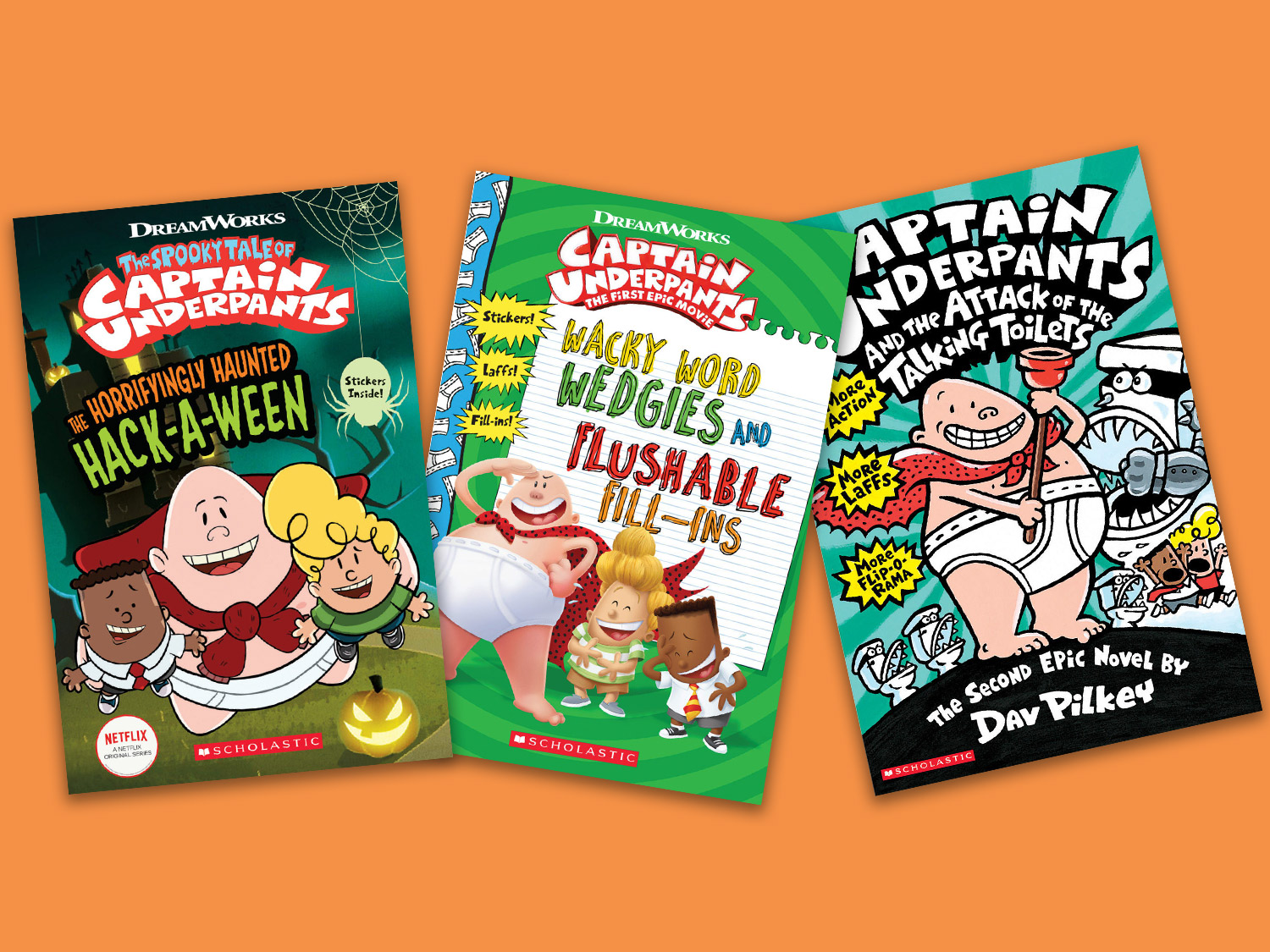 Captain Underpants Books by Dav Pilkey