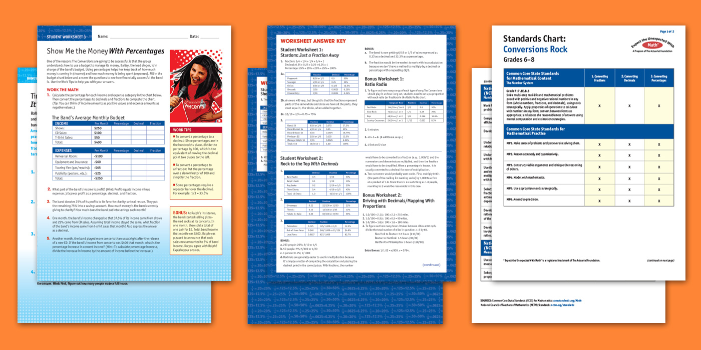 Converting Percentages Worksheet Grade 5 Math Percentage Worksheets:
