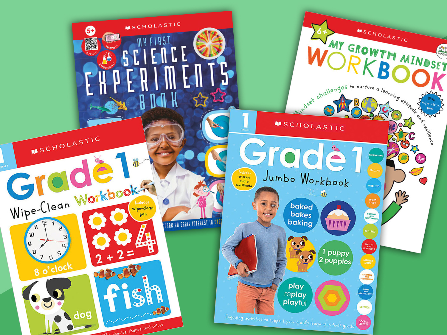 These 4 Activity Books Together Advance First Graders' Skills