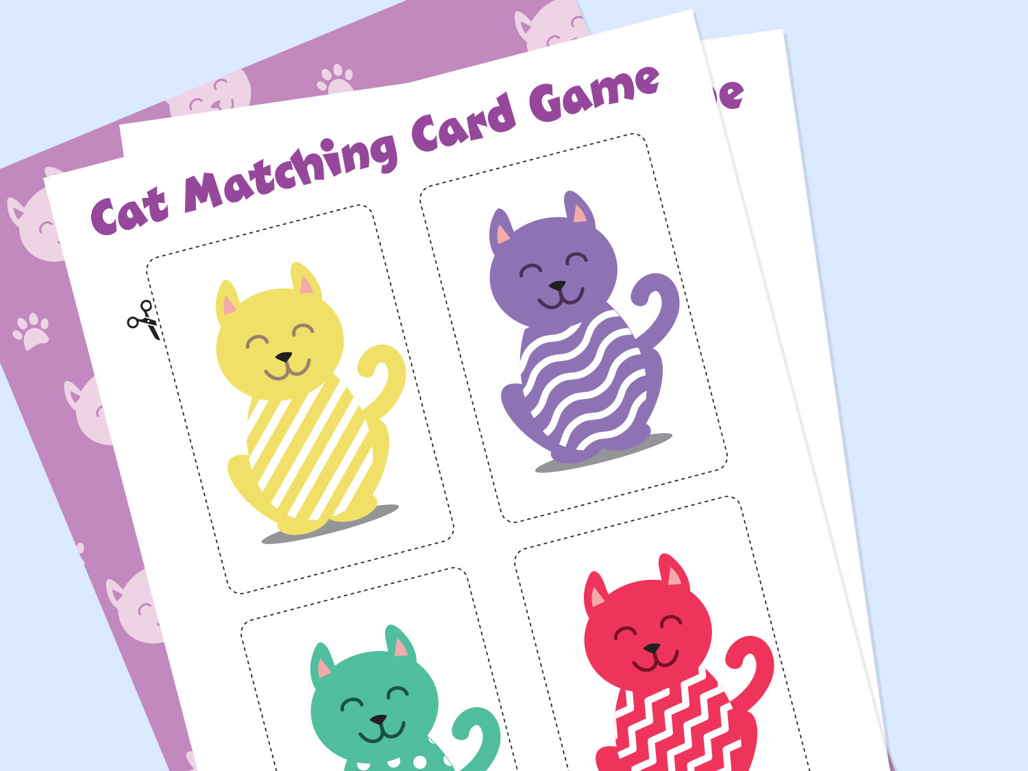 Match the Cats! A Purrfect Memory Game Printable