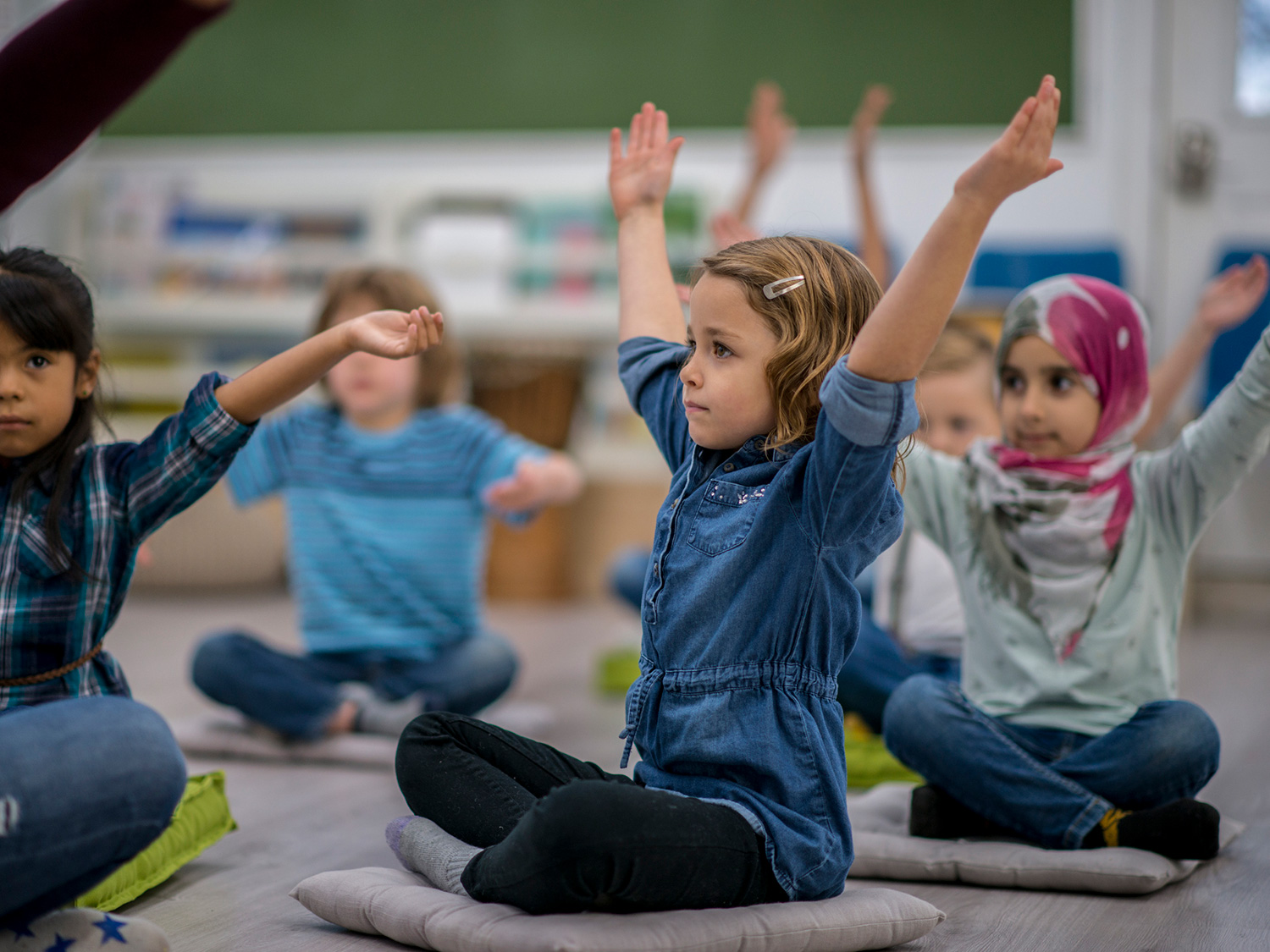 Happy Kids In Classroom