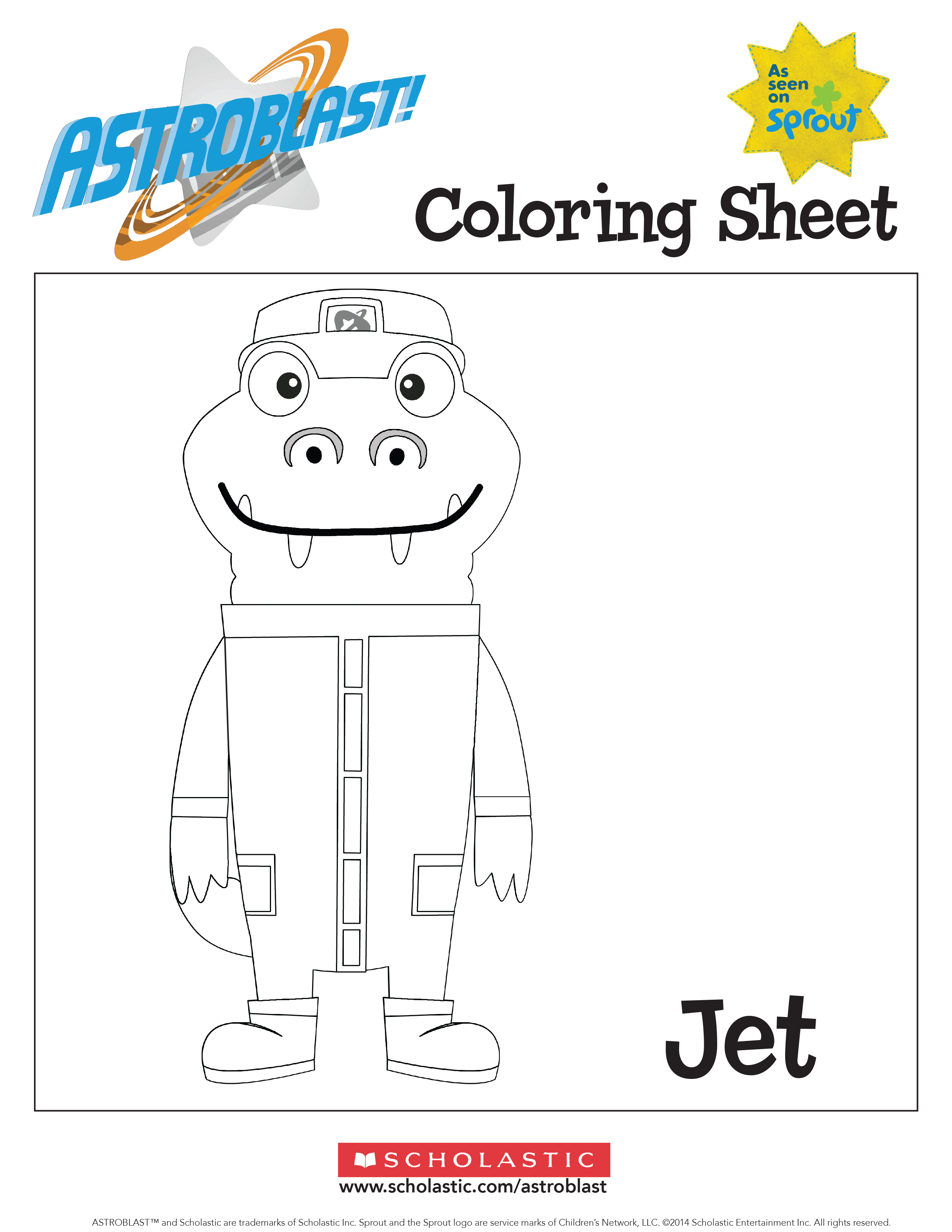 Astroblast: Jet Coloring Sheet | Worksheets & Printables