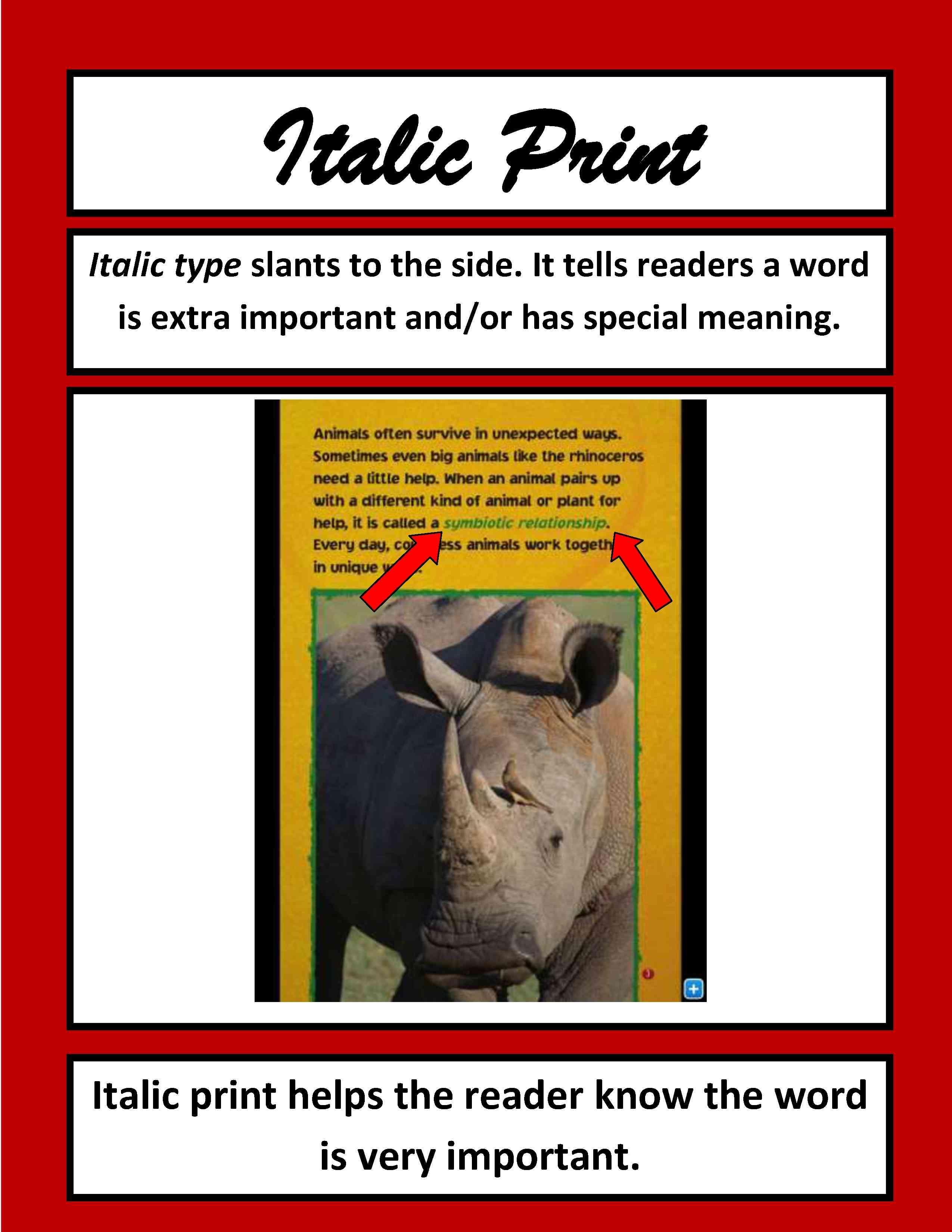 Understanding Italics In Fiction Text Features And