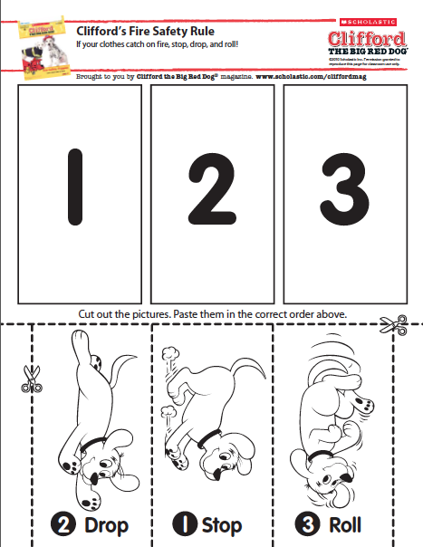 Stop Drop Roll Sequence Cards