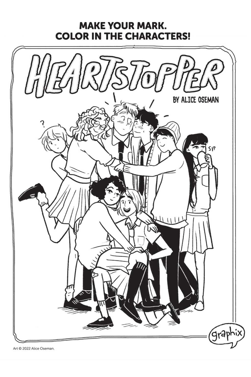 coloring pages heartstopper