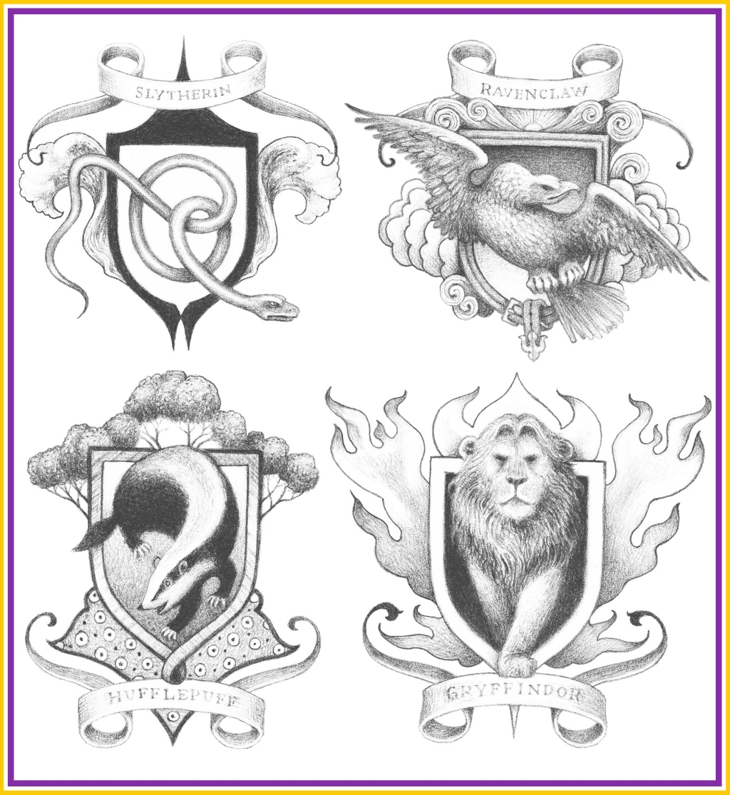 harry potter coloring pages hogwarts crest